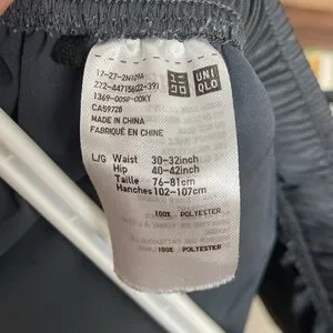 Uniqlo | Shorts | Uniqlo Black Polyester Shorts | Poshmark